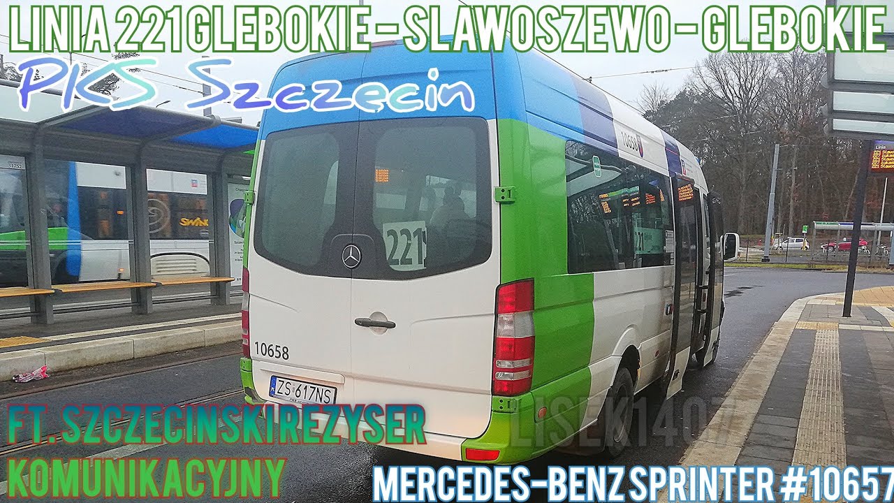 Szczecin linia 221 Głębokie - Sławoszewo - Głębokie (Mercedes-Benz ...