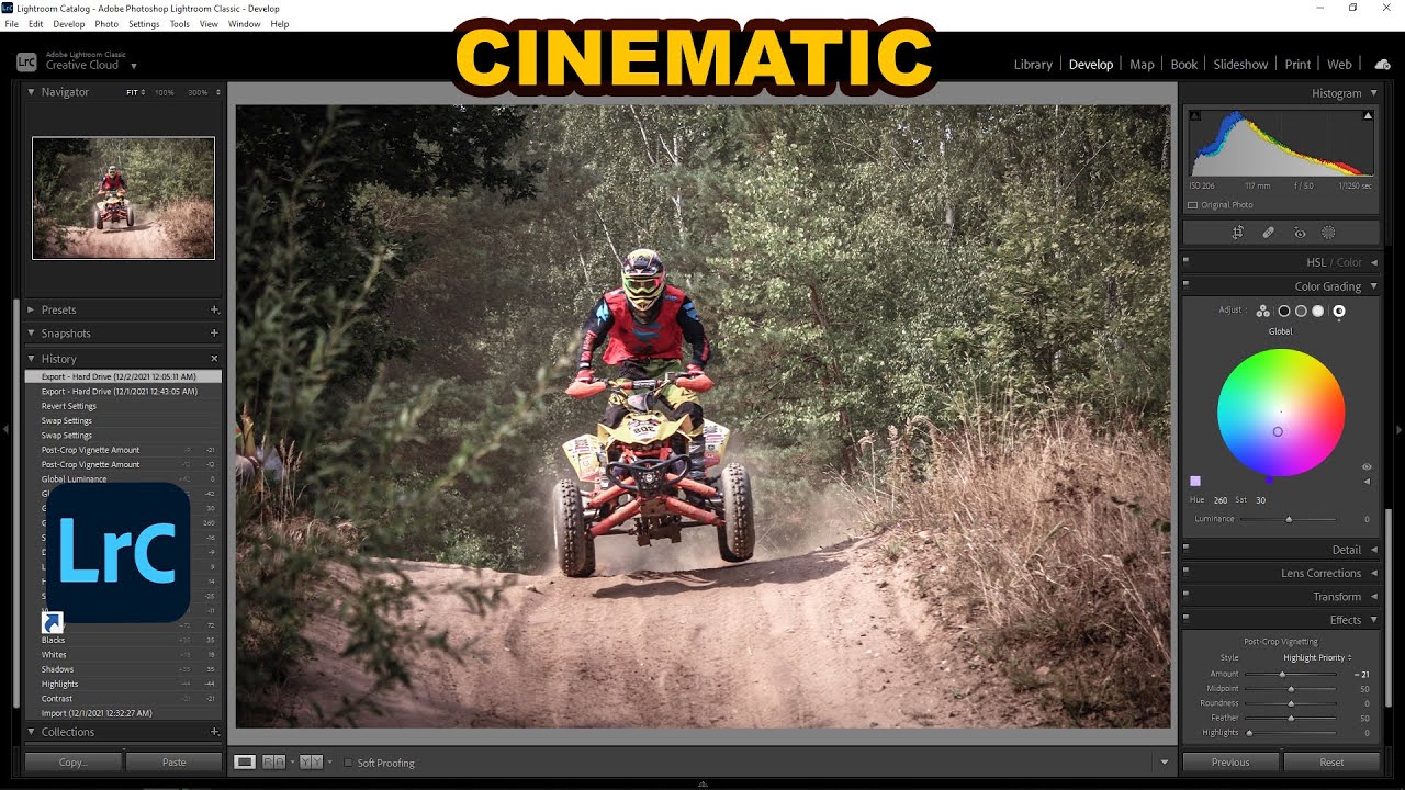 How to Create Cinematic Color Grading Effect in Lightroom - YouTube