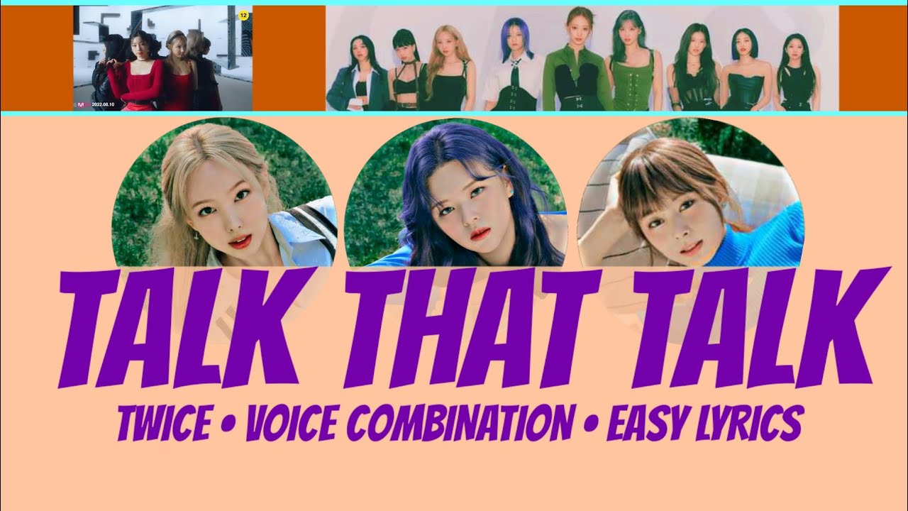 TWICE "Talk That Talk" Voice Combination with Easy Lyrics - YouTube