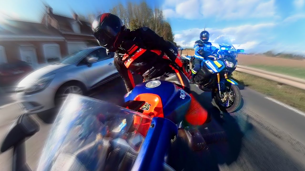 MOTARD vs GENDARME !👮‍♂️(il a pris cher!) - YouTube