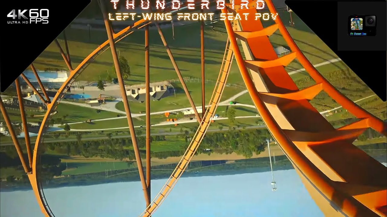 Thunderbird Front-Seat left-wing POV. (4K-60FPS) (Holiday World, Santa ...