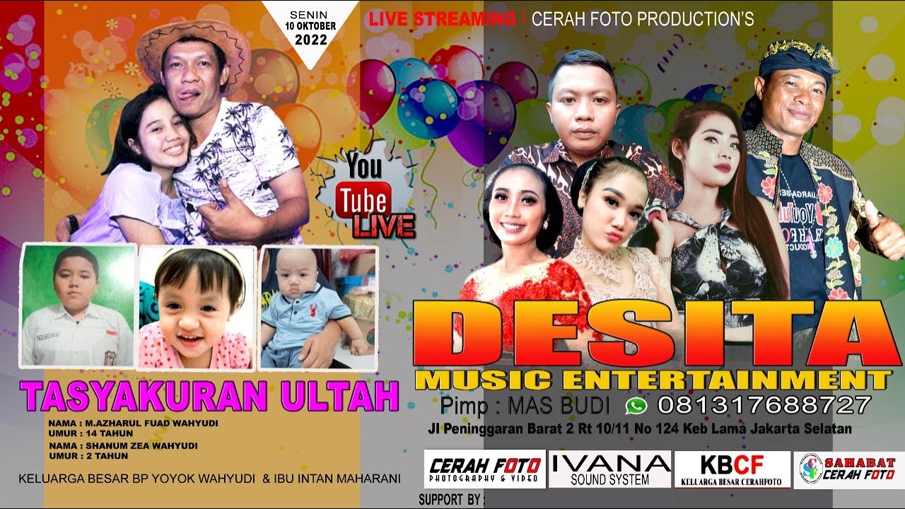 LIVE 🔴 DESITA MUSIC ENTERTAIMENT - TASYAKURAN ULANG TAHUN " SHANUM ...