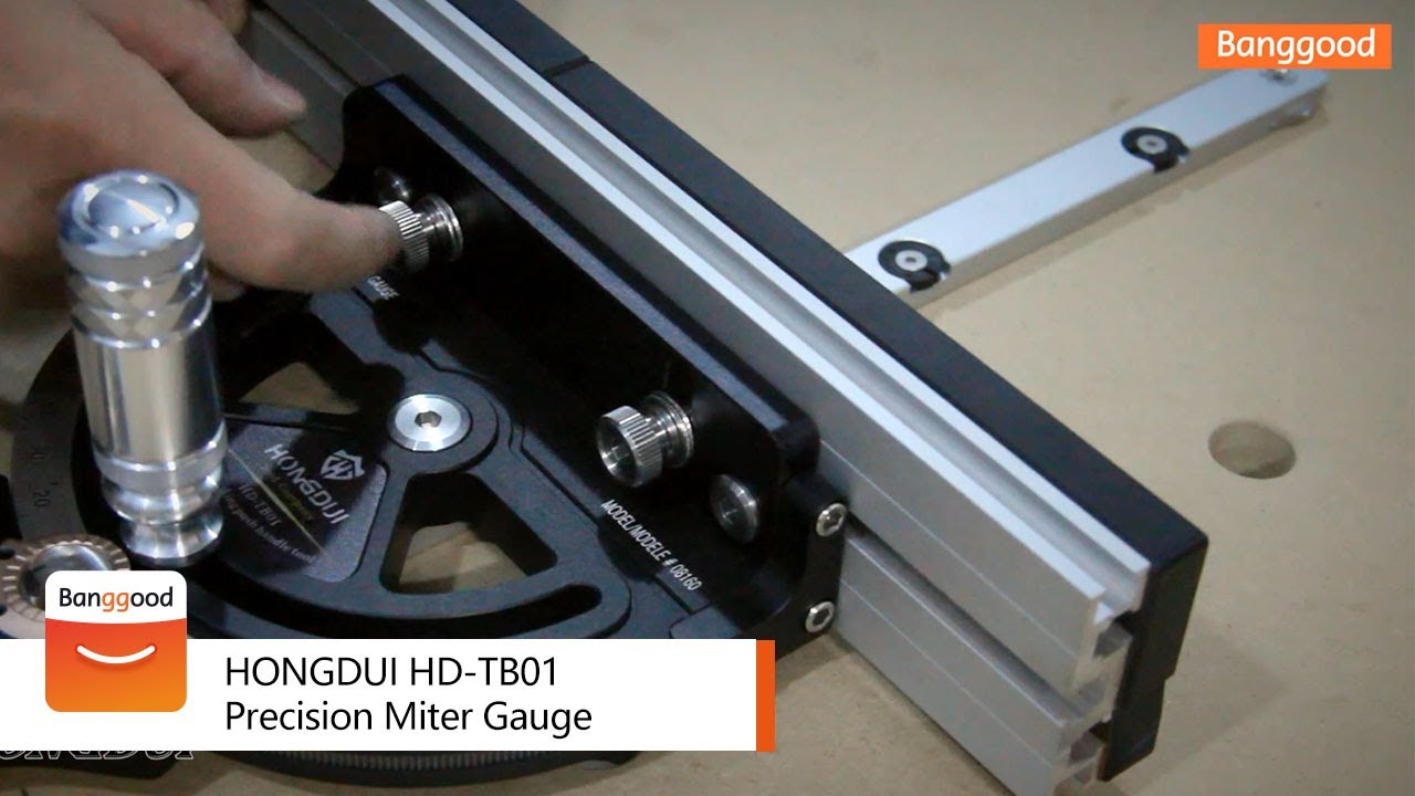 HONGDUI HD-TB01 Precision Miter Gauge - Shop on Banggood - YouTube