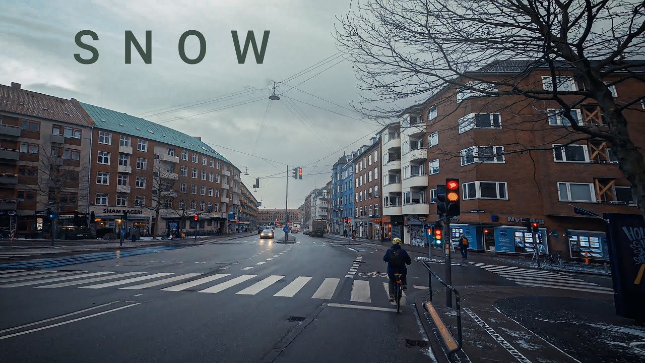 Biking under the snow storm - YouTube