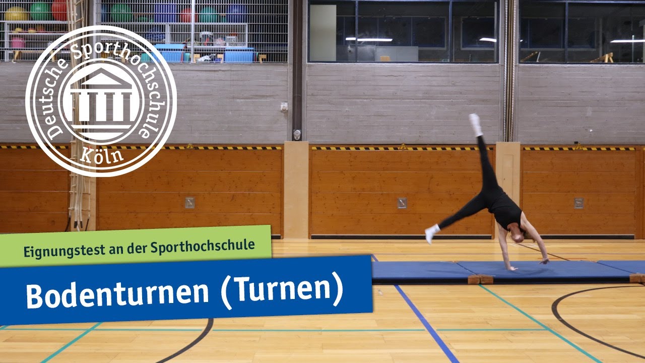 Bodenturnen (Turnen) - Eignungstest an der Sporthochschule - YouTube