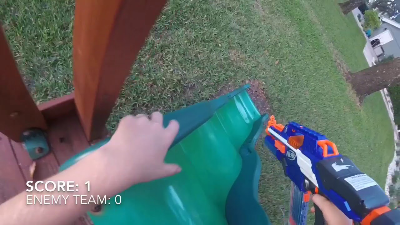 Nerf Battle: Base attack/defense - YouTube
