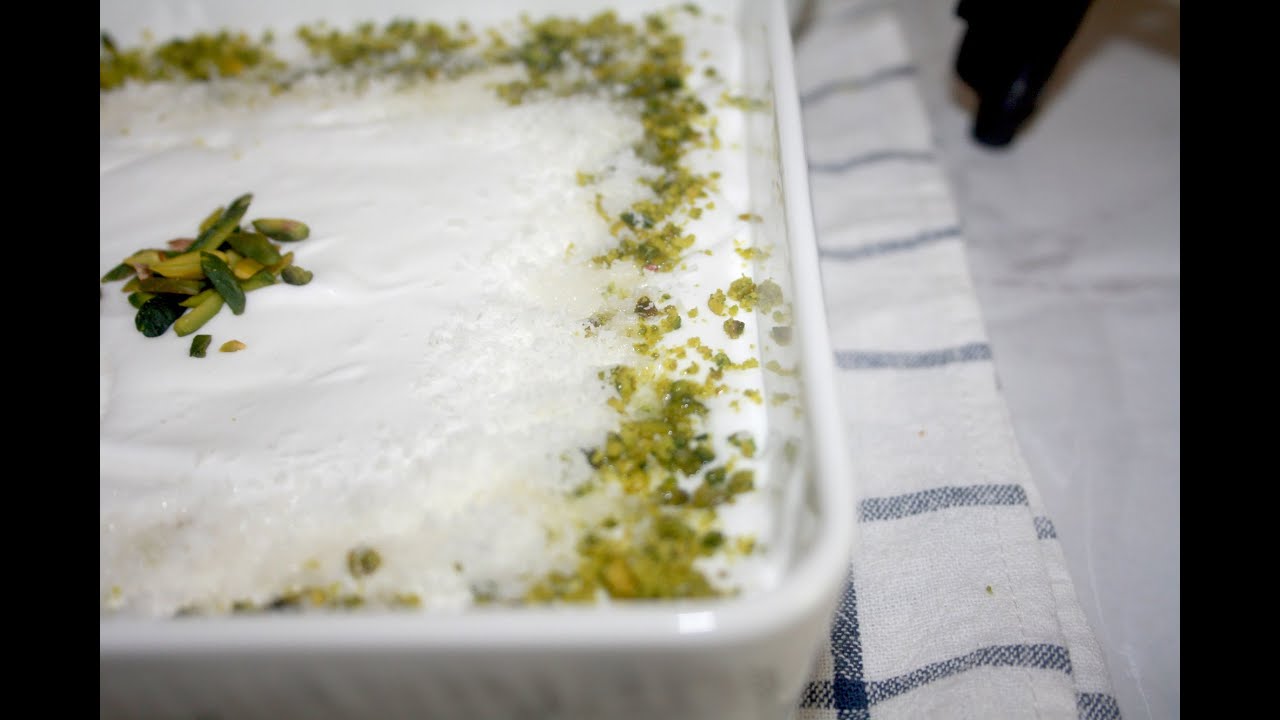 Layali Lubnan/ Lebanese nights Dessert/ Semolina Pudding/ ليالي لبنان ...