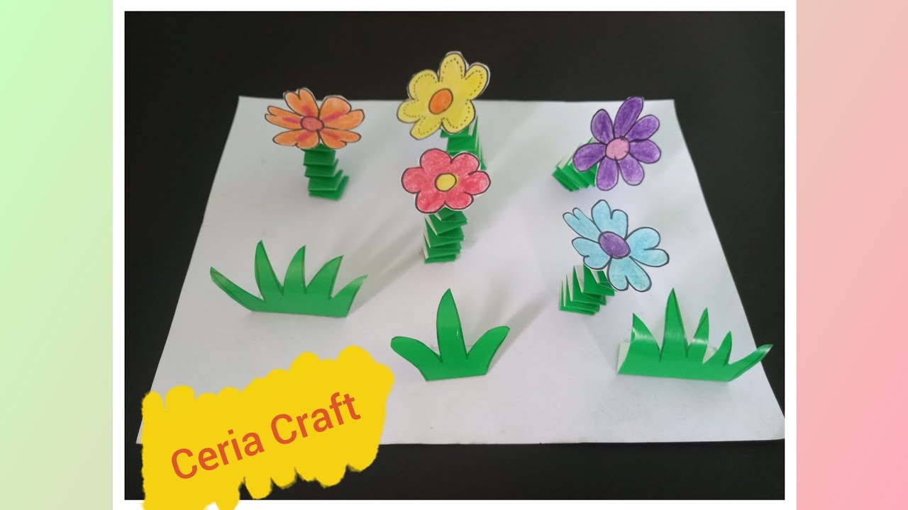 ide kegiatan Paud Tema Tanaman || Taman Bunga dari kertas || @idekreasi ...