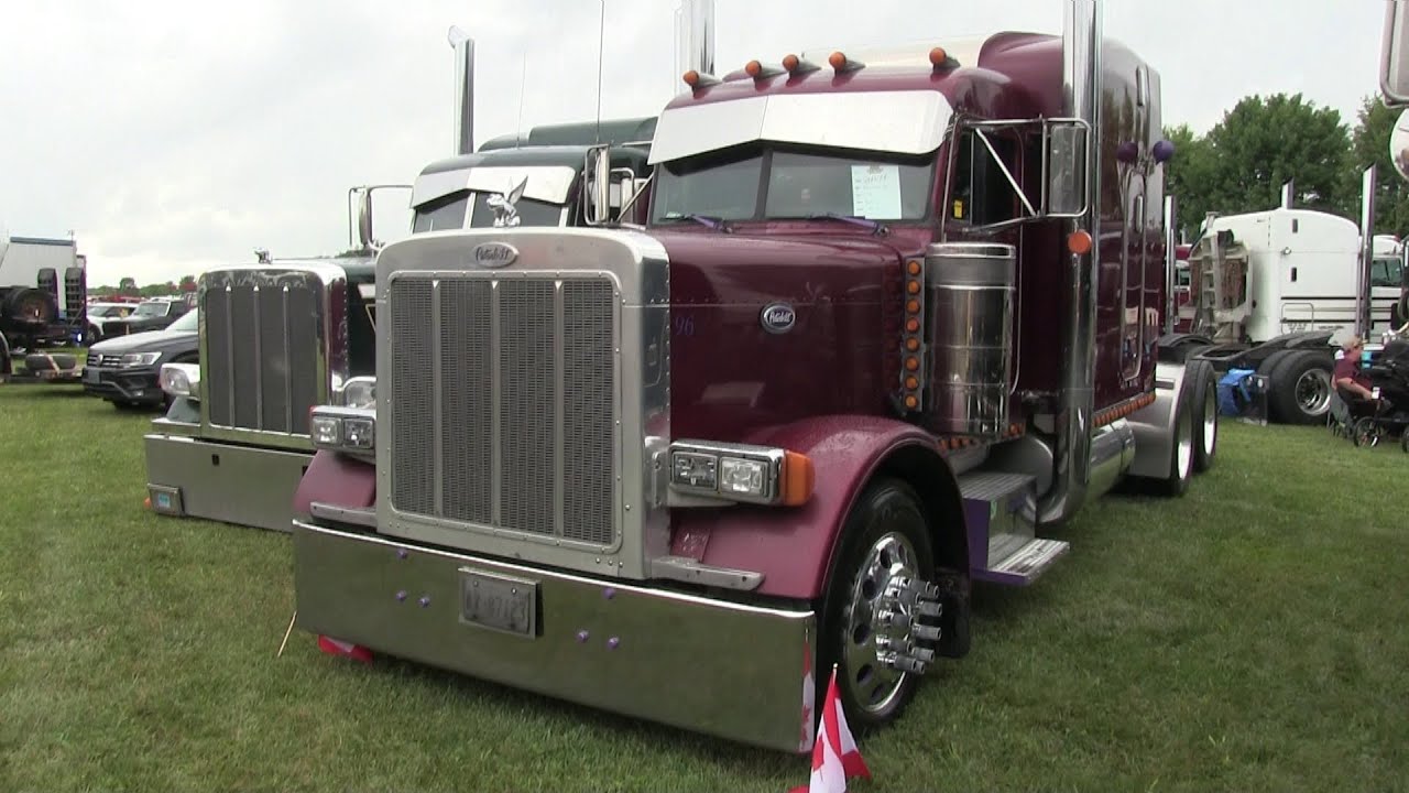 2003 Burgundy Peterbilt 379 At Clifford Truck Show 2024 - YouTube