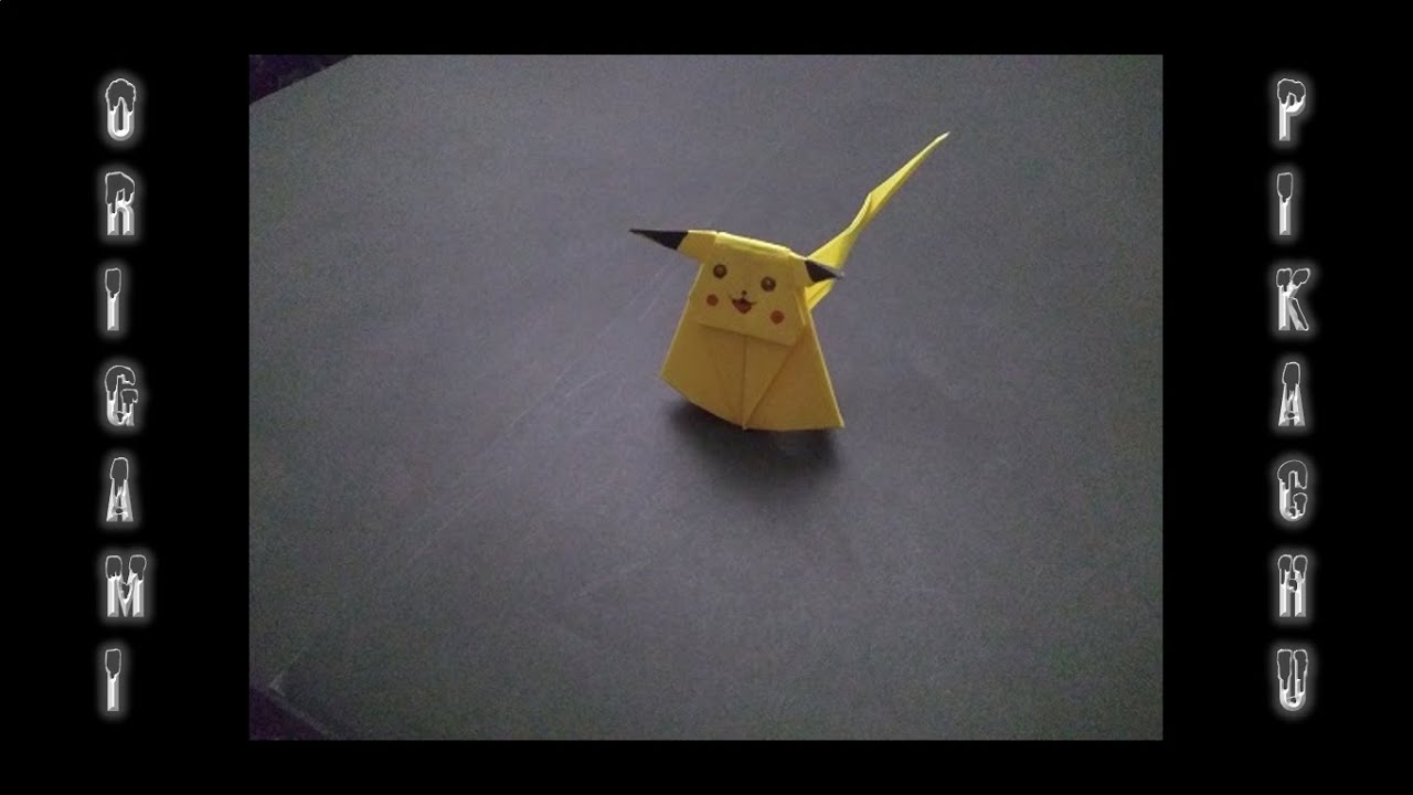 Origami de pokemon pikachu paso a paso - tutorial - YouTube