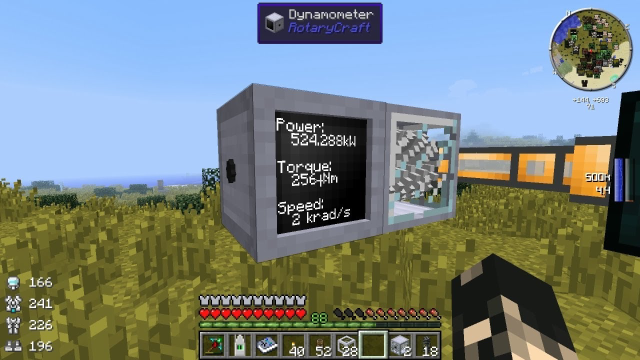 Monster FTB Remote Rotarycraft power to Steam Turbine - YouTube