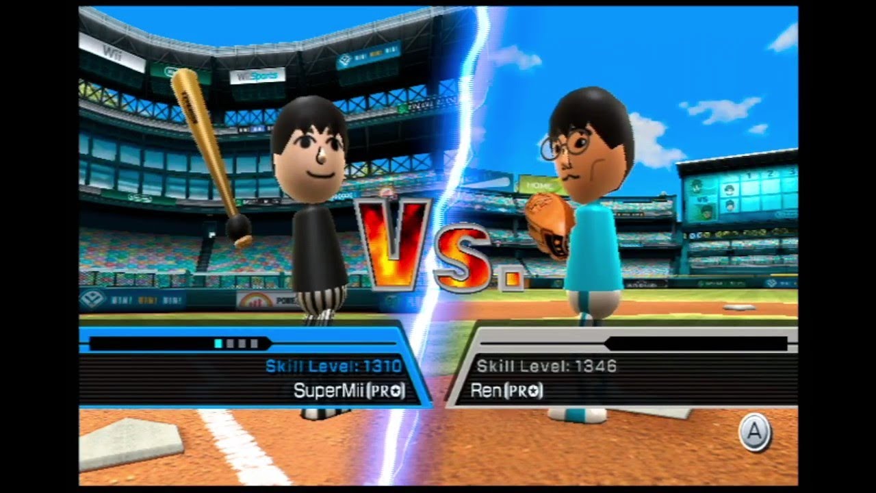 Wii Sports - Baseball - SuperMii vs Ren - YouTube