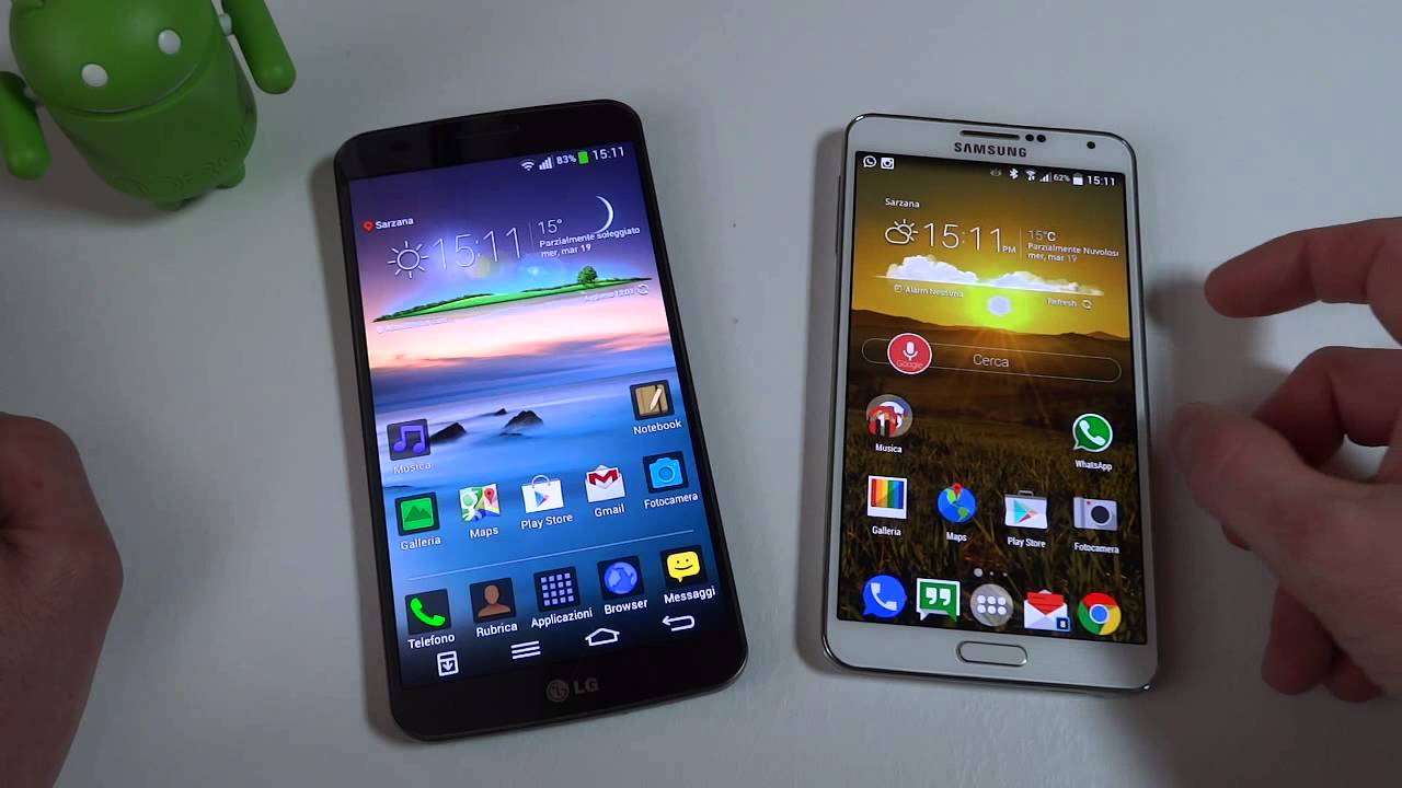 LG G Flex Vs Samsung Galaxy Note 3 : Video confronto - YouTube
