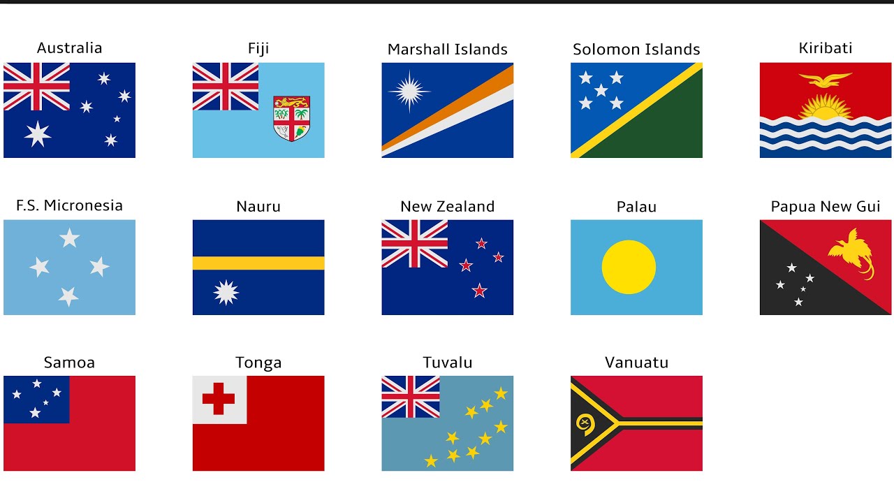 Flags of Oceania Quiz II Sporcle II - YouTube