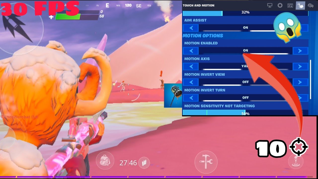 MOTION CONTROL (gyroscope) IN Fortnite Mobile - YouTube