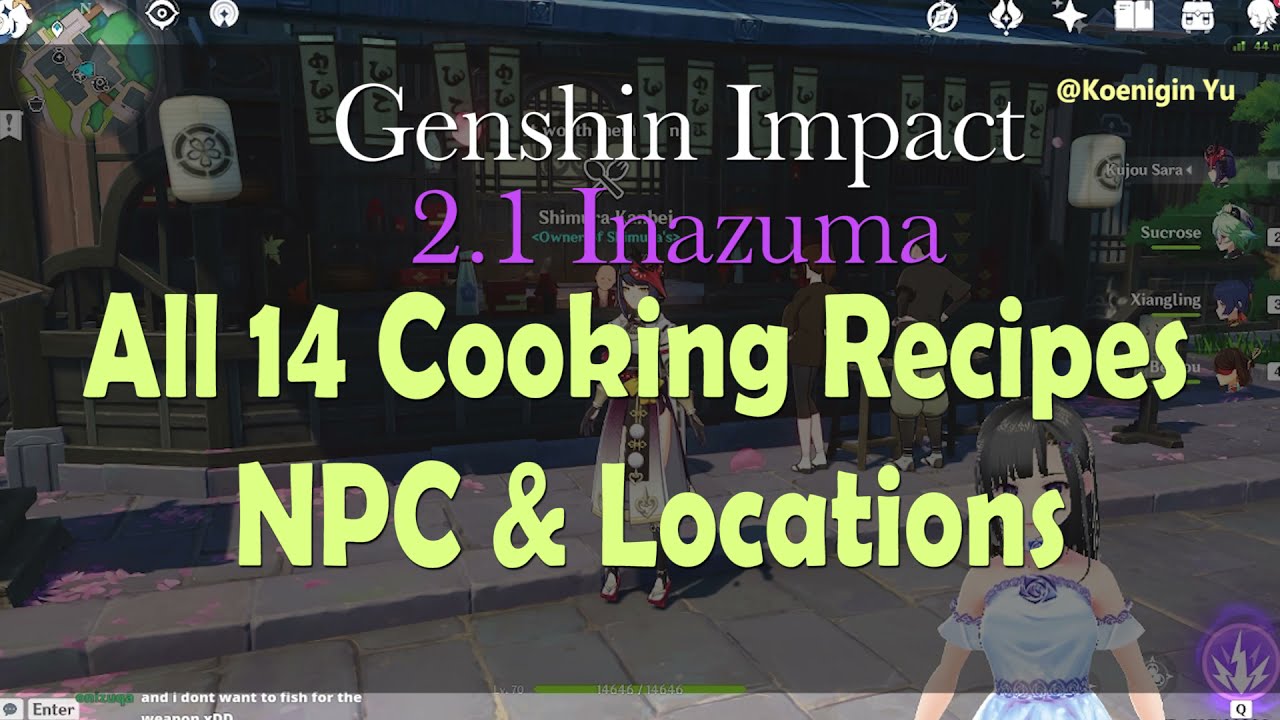 All 14 Recipes in 2.1 Inazuma | How to Unlock and Get the Cooking ...