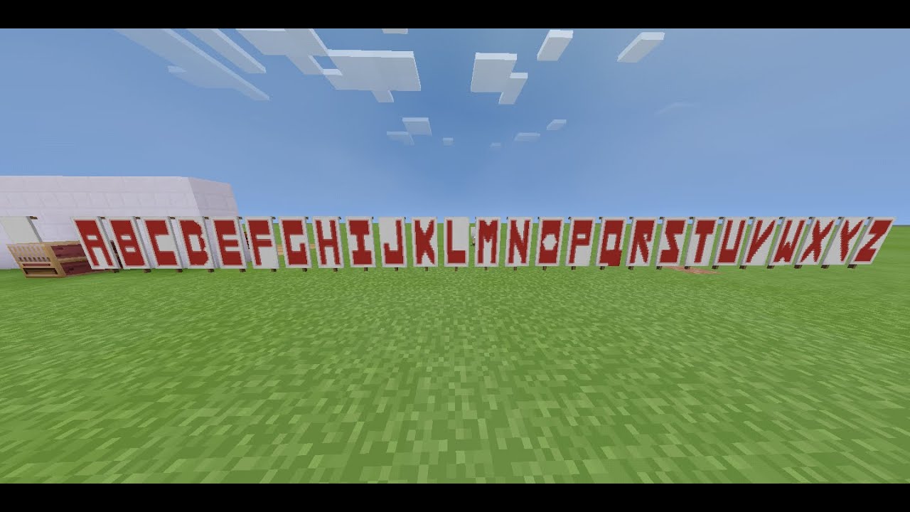 Como hacer todas las letras en Minecraft con Banners😎 - YouTube