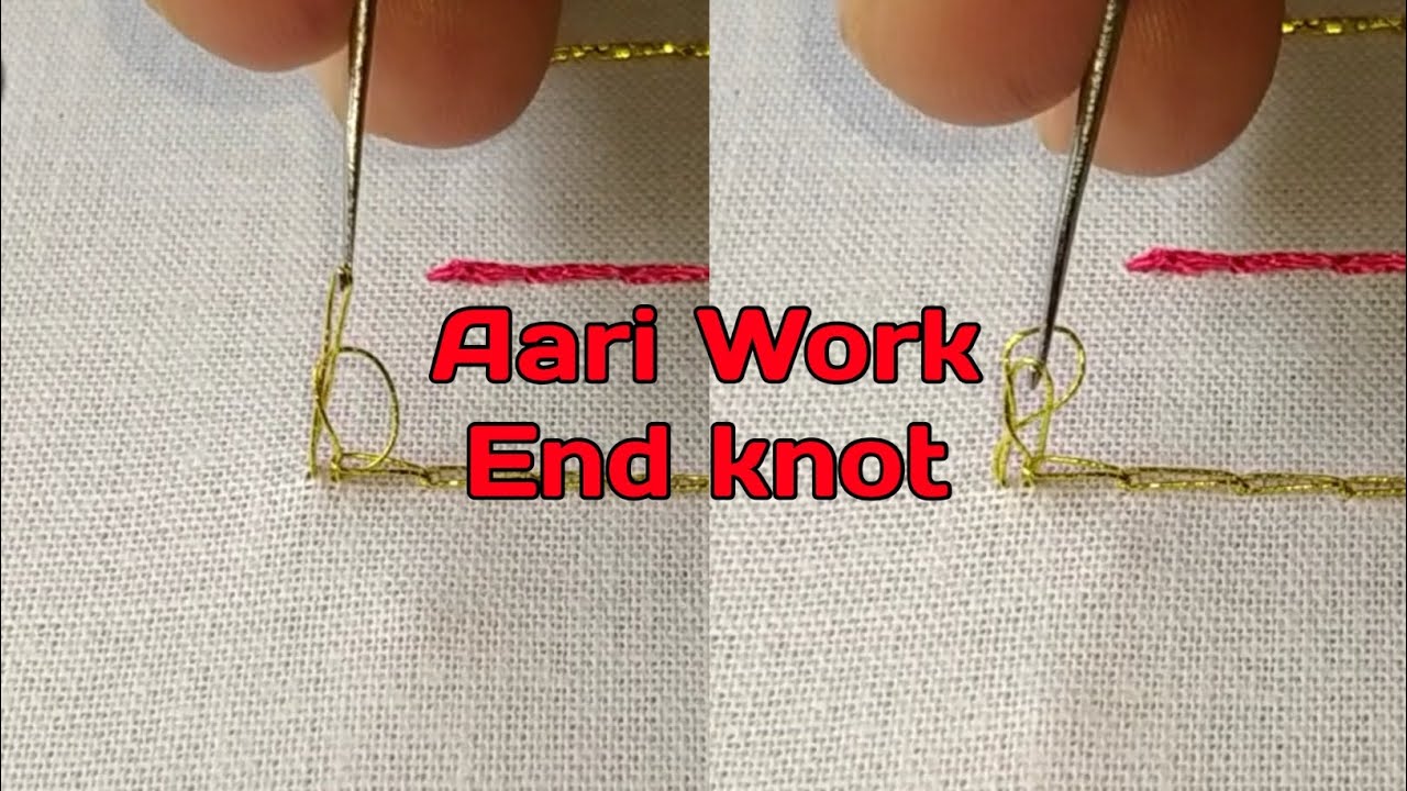 Aari Work End Knot in Tamil | Shobika aari work class - YouTube