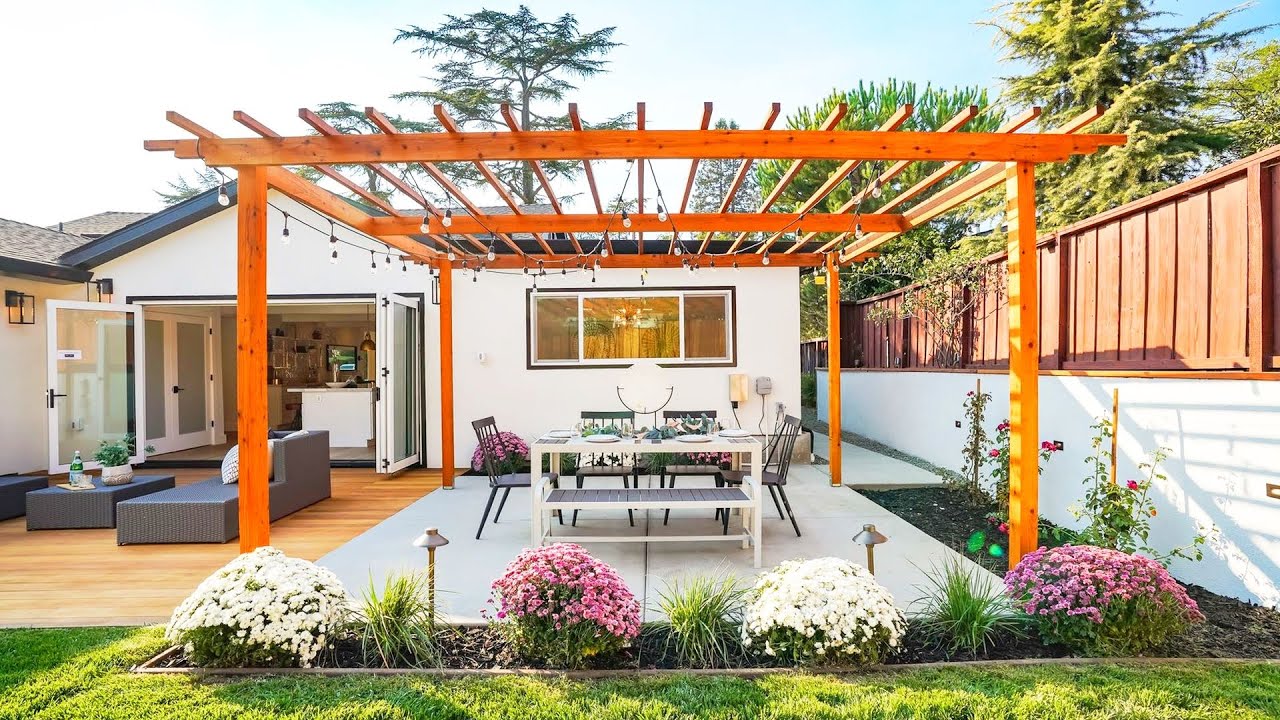 SIMPLE BACKYARD PERGOLA DESIGN IDEAS | INSTANT EASY Outdoor LIVING ...
