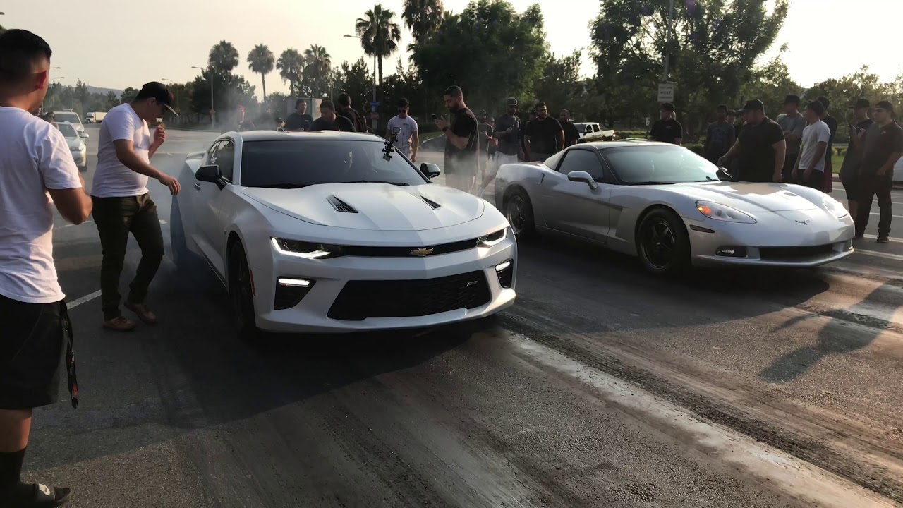 C6 Auto Ls3 vs 6th Gen Camaro Ss Auto - YouTube