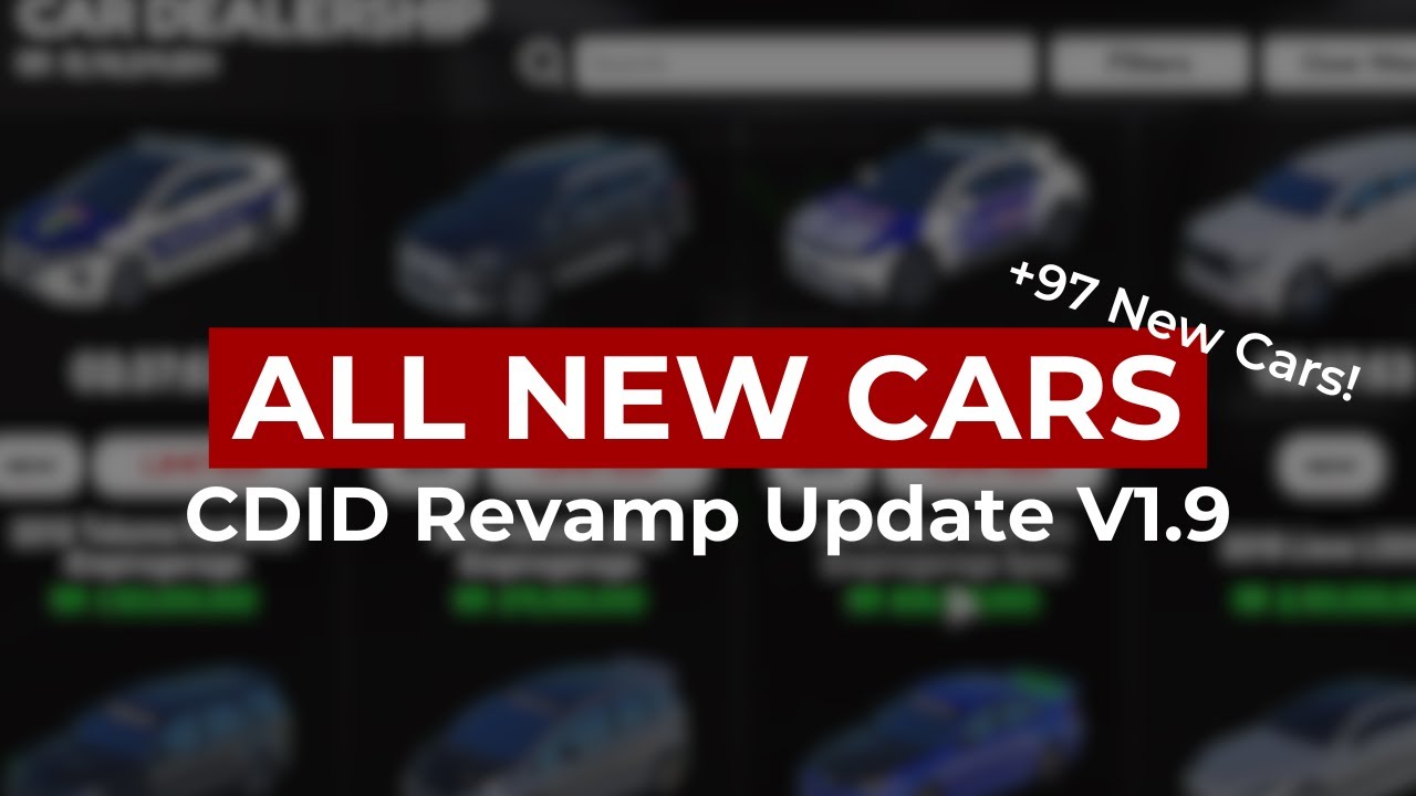 All New Cars CDID Revamp Update V 1.9 - 97+ New Cars! - YouTube