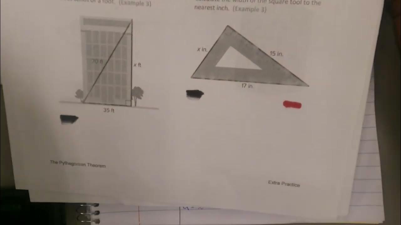 Chapter 7 Lesson 5 Pythagorean Theorem Part 1 - YouTube