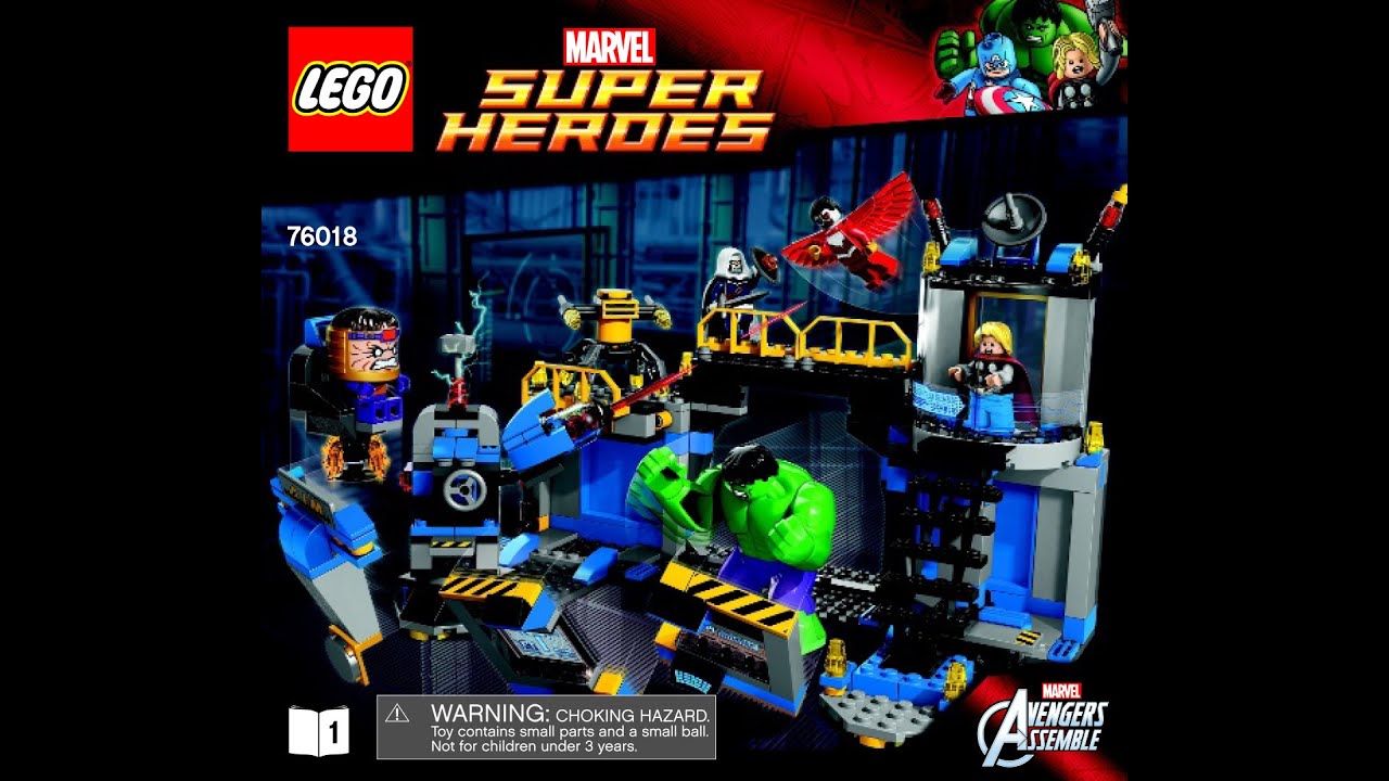 LEGO Superheroes HULK lab smash 76018 instruction book (1 of 2) - YouTube