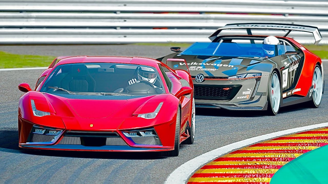 Ferrari 7X Design GTO Vision vs Volkswagen GTI Vision Gran Turismo GR.3 ...