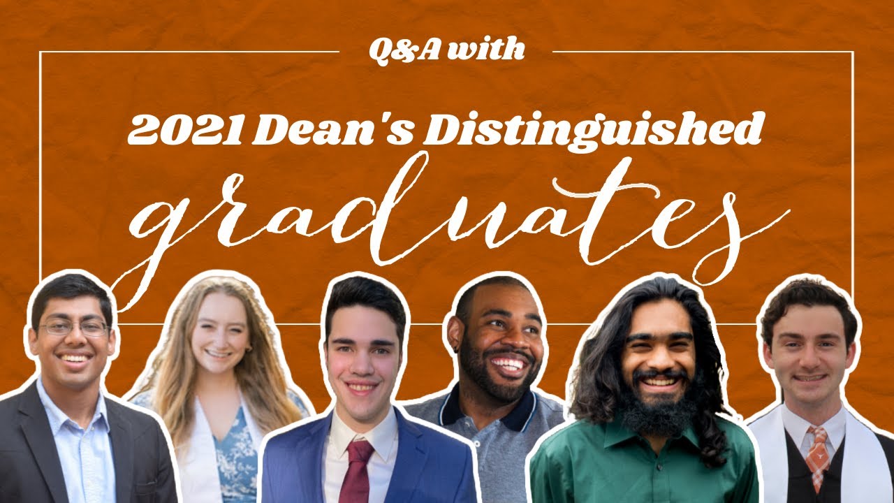 Q&A with 2021 Dean's Distinguished Graduates - YouTube