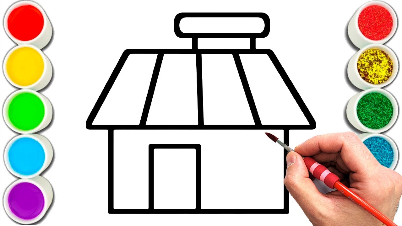 House Drawing, Painting & Coloring For Kids and Toddlers_ Child Art ...