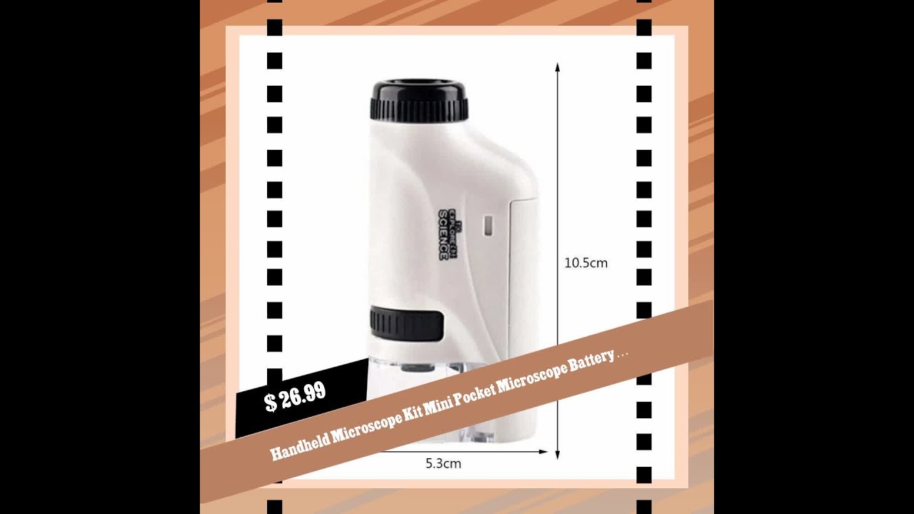 Handheld Microscope Kit Mini Pocket Microscope Battery Powered ...