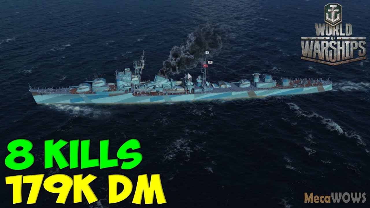 World of WarShips | Harugumo | 8 KILLS | 179K Damage - Replay Gameplay ...