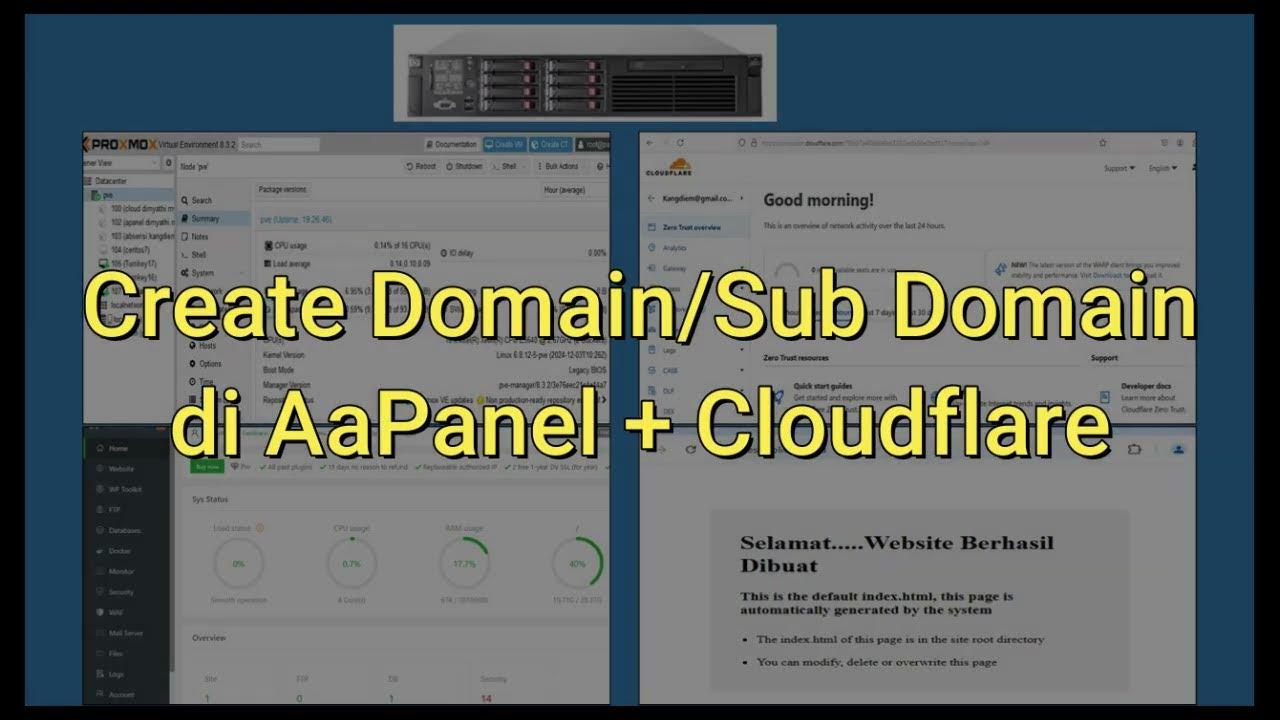Create Domain_SubDomain+Cloudflare - YouTube
