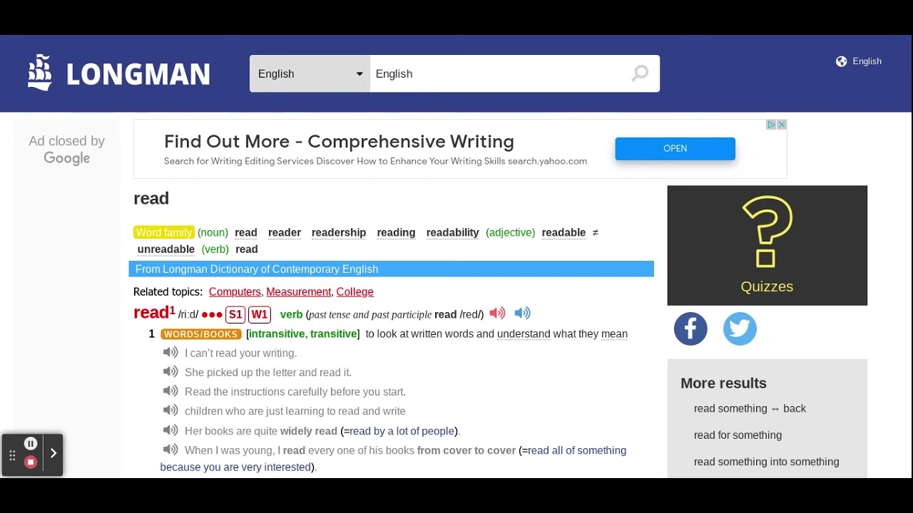 LDOCE (Longman Dictionary) on Chromebook - YouTube