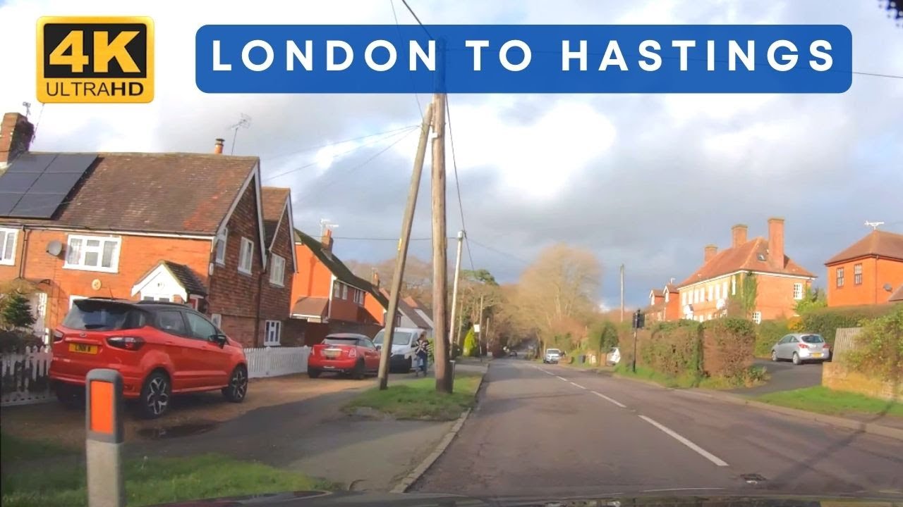 4K Drive | London Heathrow to Hastings | M4 M25 A21 Motorway and ...