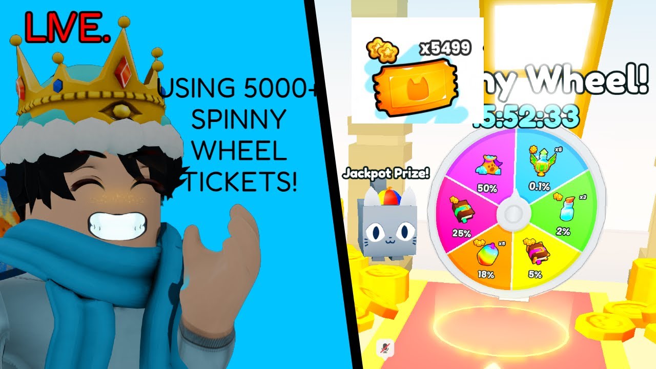 USING 5000+ SPINNY WHEEL TICKETS! - YouTube
