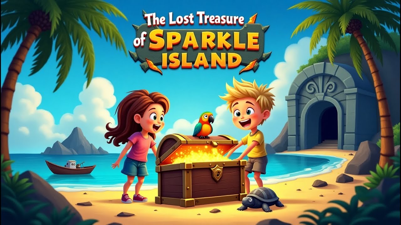 The Lost Treasure of Sparkle Island 🏝️ | Fun Adventure Story for Kids ...