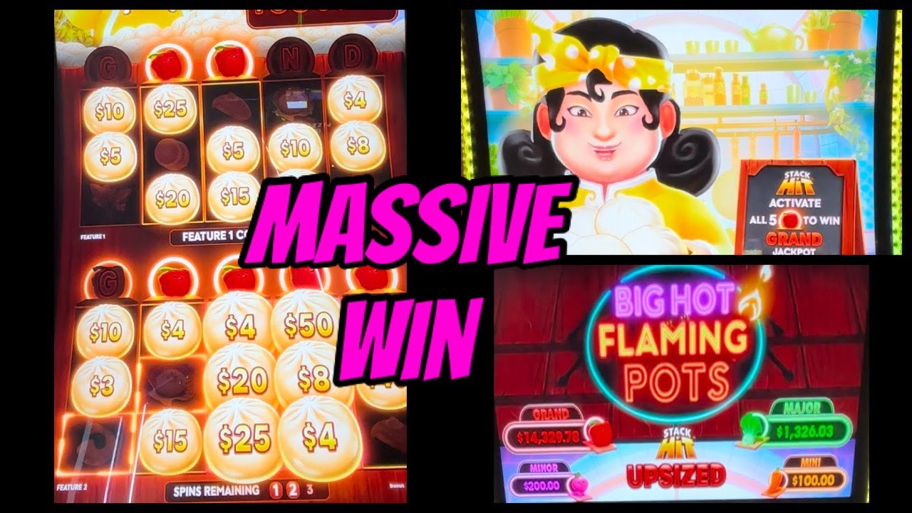 Big Hot Flaming Pots Progressive Slot Machine. - YouTube