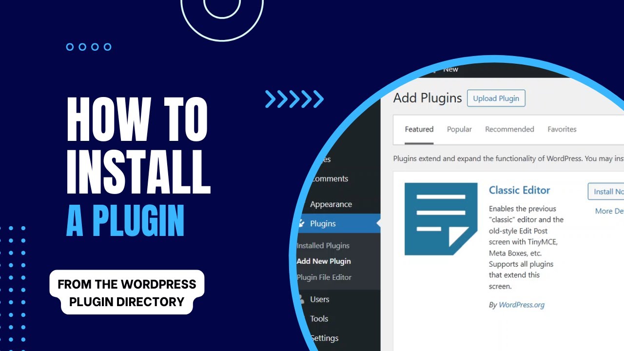 How to Install a Plugin from the WordPress Plugin Directory - YouTube