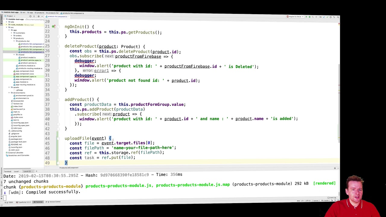 Advanced Web Apps 2019 Angular S1p27 Add File Chooser So We Can Upload Product Images Youtube