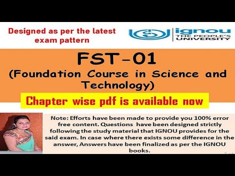 FST-01-pdf|| Foundation Course in Science and Technology|| Full Syllabus Chapter wise pdf ...