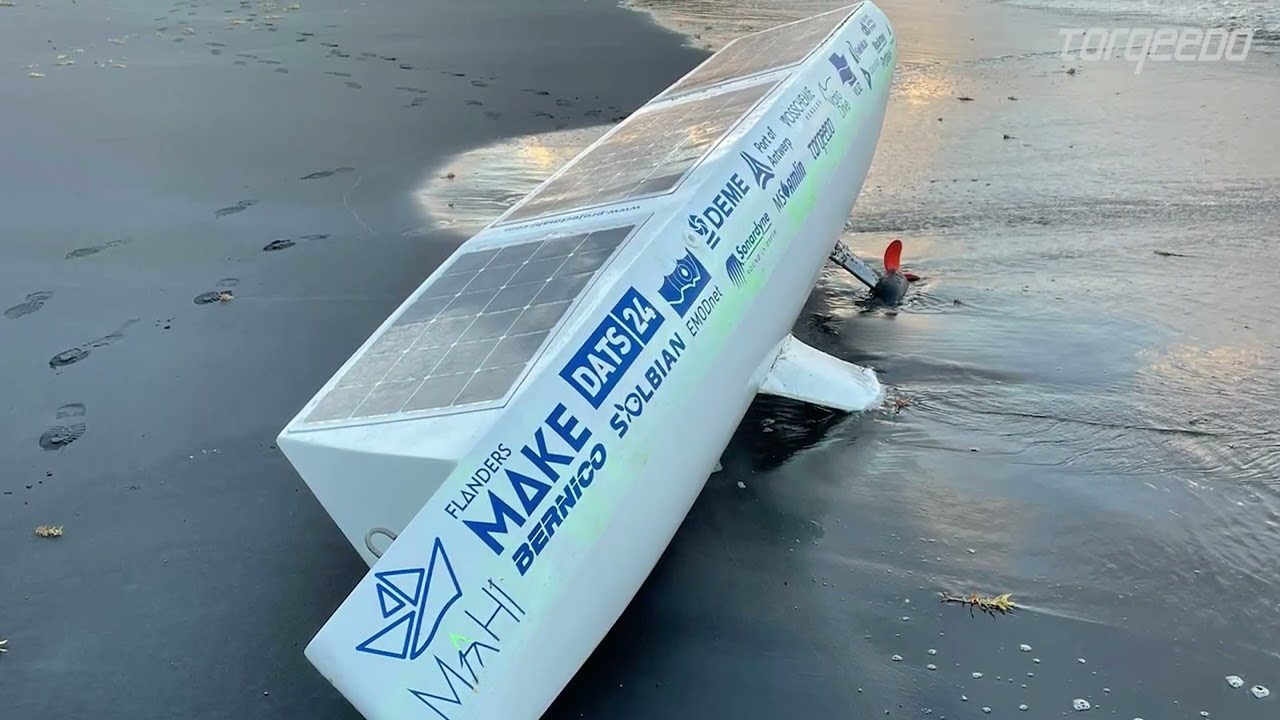 Solar-powered Autonomous Vessel Crosses the Atlantic - YouTube