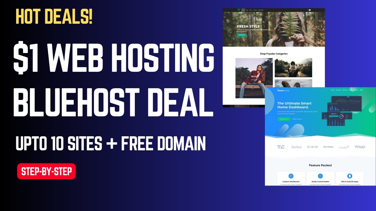 1$ Web Hosting Deals, Bluehost 1$ Hosting Deal - YouTube