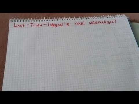 Limit-Türev-İntegral Nasıl Calışılır? (Tavsiye)