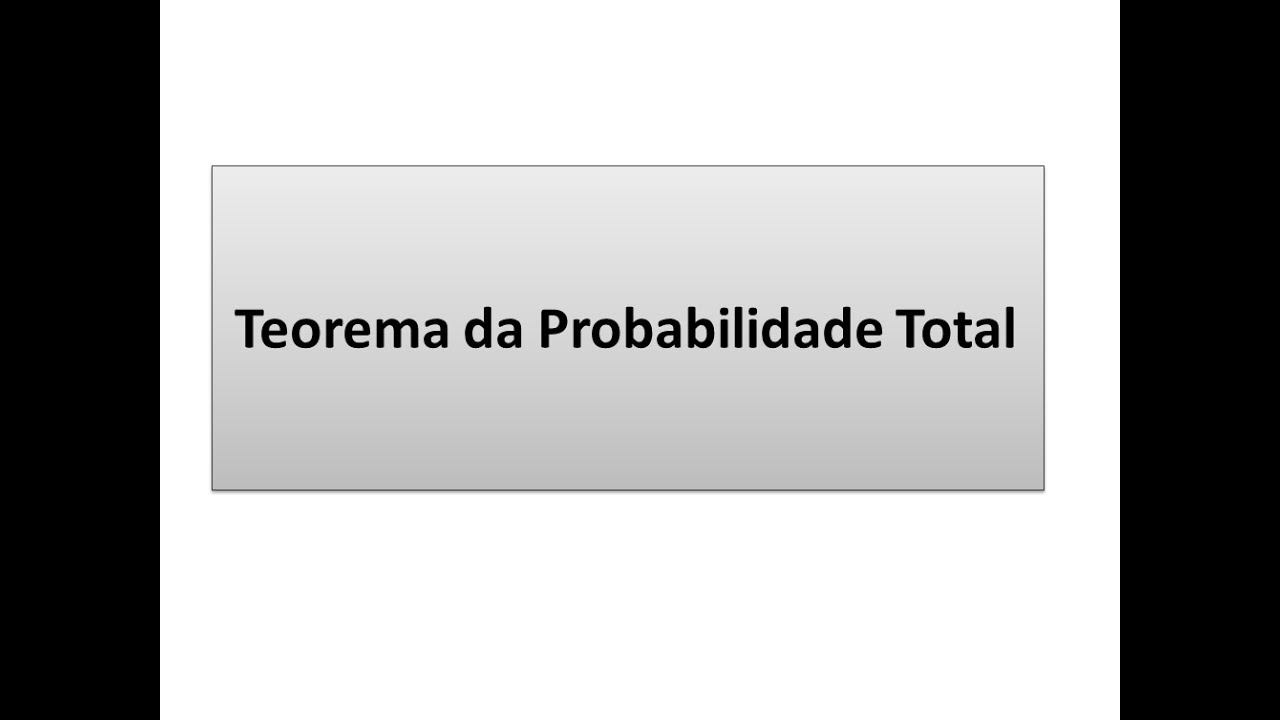 Teorema da Probabilidade total - YouTube