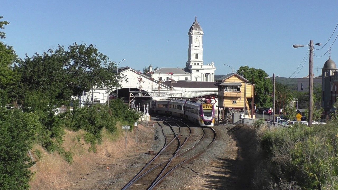 Historical Ballarat Railway Station V/Line Vlocity Arrival - Australian ...