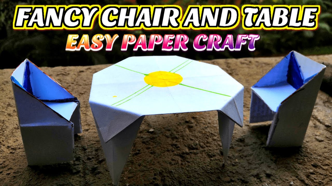 How to Make Paper Table and Chair | DIY Easy Paper Craft | Lockdown ...