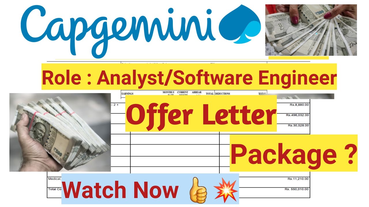 Capgemini Analyst Offer Letter | Fresher Capgemini Softwear Engineer ...