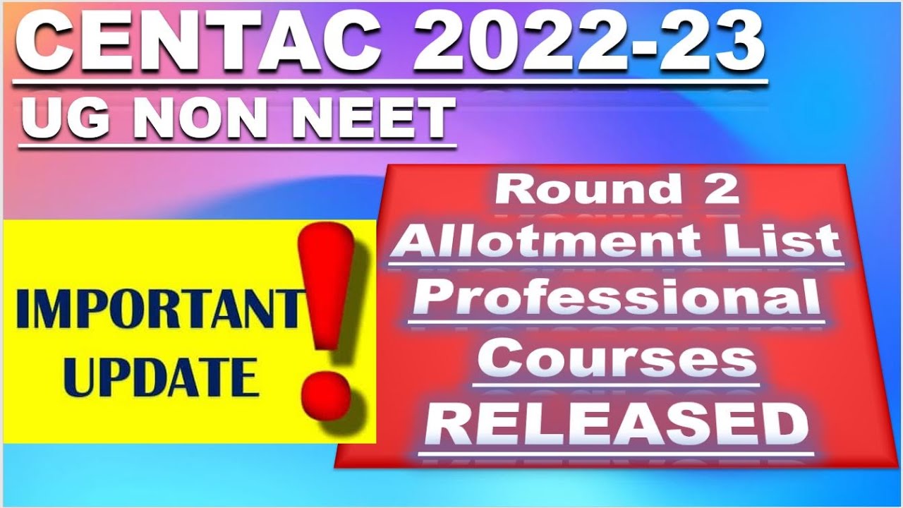 ROUND 2 ALLOTMENT ORDER RELEASED | ROUND 2 ALLOTMENT LIST & ORDER ...