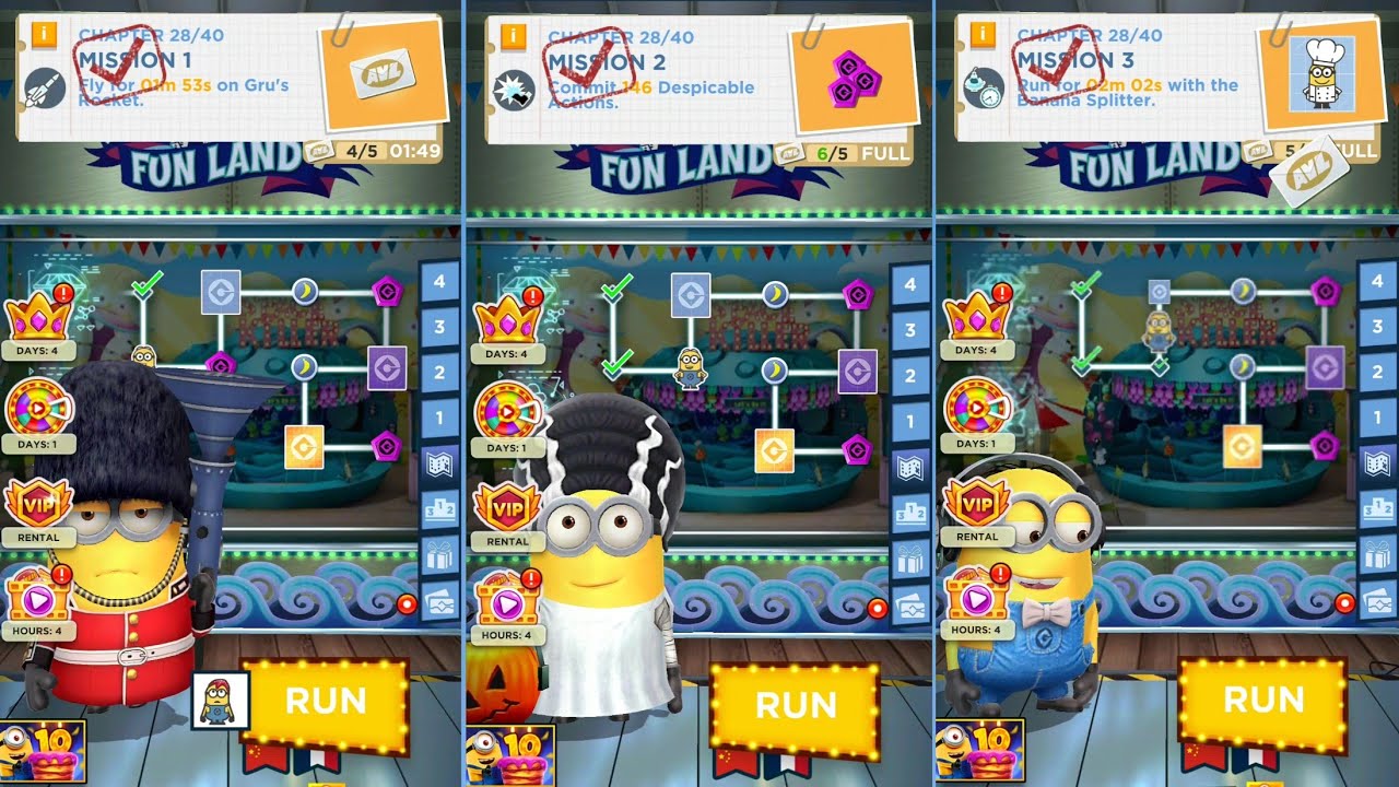 Minion Rush King's Guard and Bride of Frankenstein and DJ minions run ...